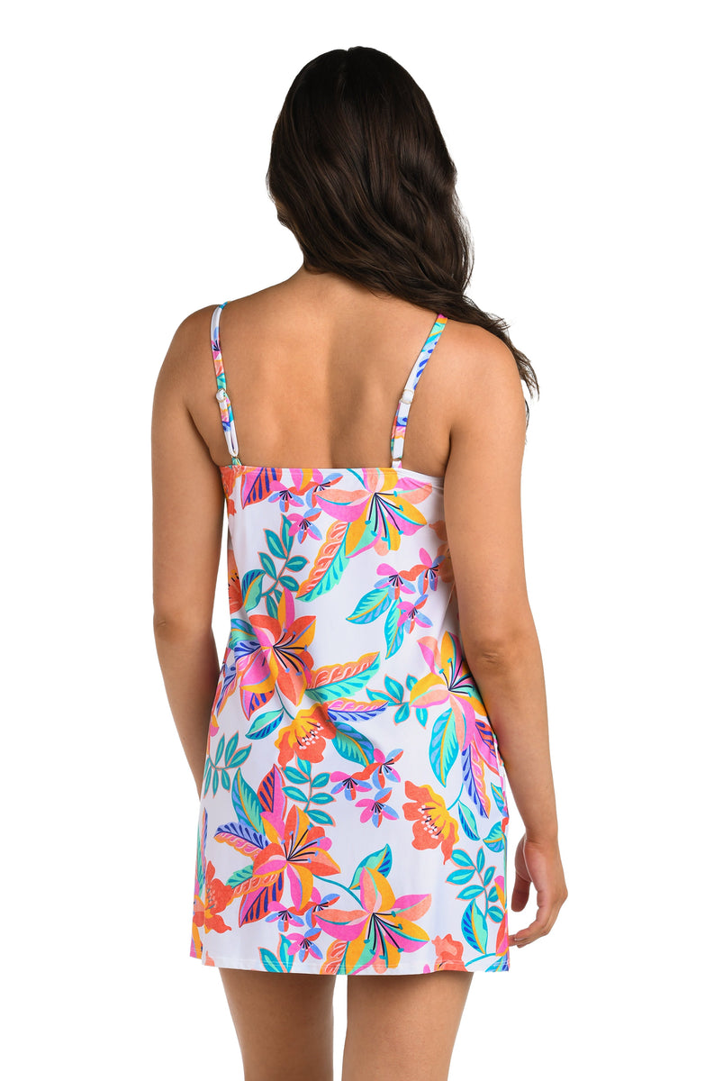 24th & Ocean Francesca Tropical High Neck Shift Dress Cover Up - Final