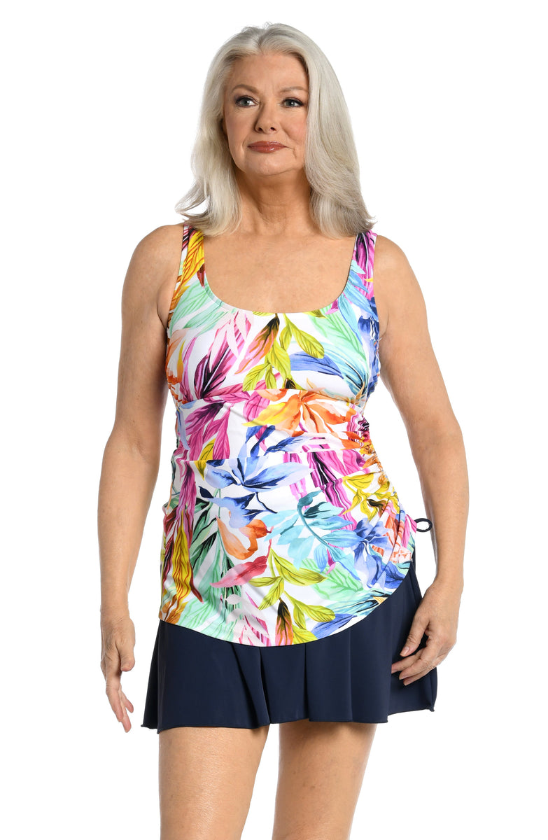 Conga Vines Tank Swim Dress One Piece | Maxine Swimwear